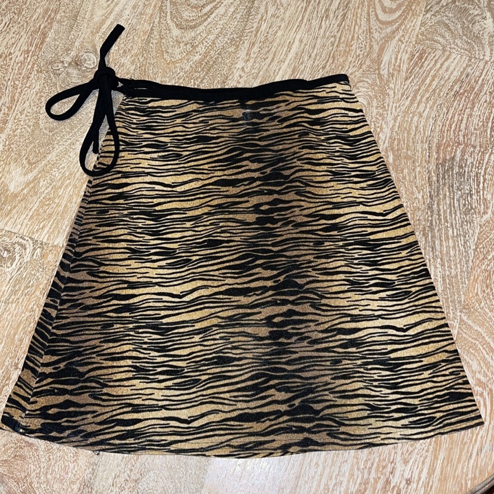 Vintage Joule Rave 90s Tiger Stripe Wrap Skirt Small … - Gem